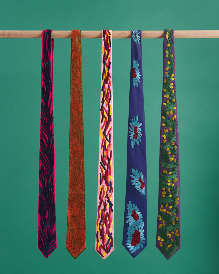 Hannah Refaat Makers Market silk embroidered menswear accesorries